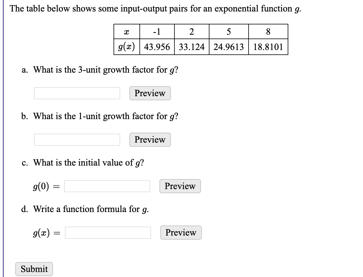 Solved The table below shows some input-output pairs for an | Chegg.com