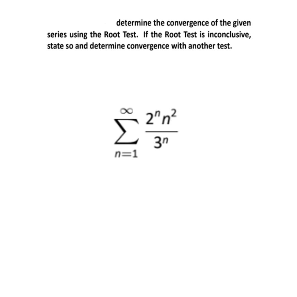 Solved determine the convergence of the given series using | Chegg.com