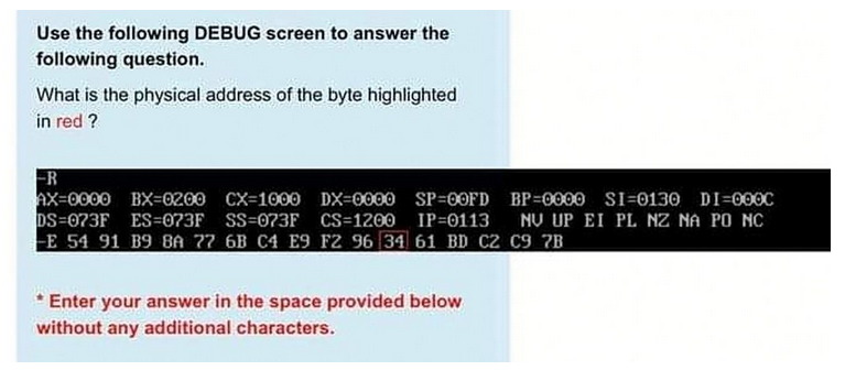 Solved Use the following DEBUG screen to answer the | Chegg.com