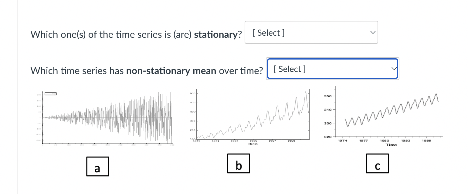 Solved Which one(s) of the time series is (are) stationary? | Chegg.com