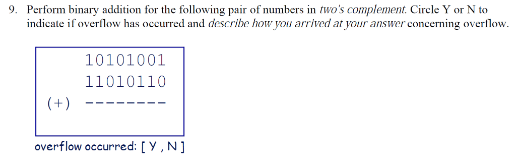 Solved Perform binary addition for the following pair of | Chegg.com