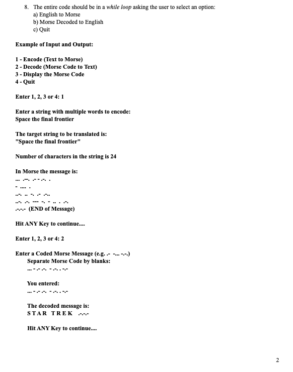 I need help on writing a code that translates letters | Chegg.com
