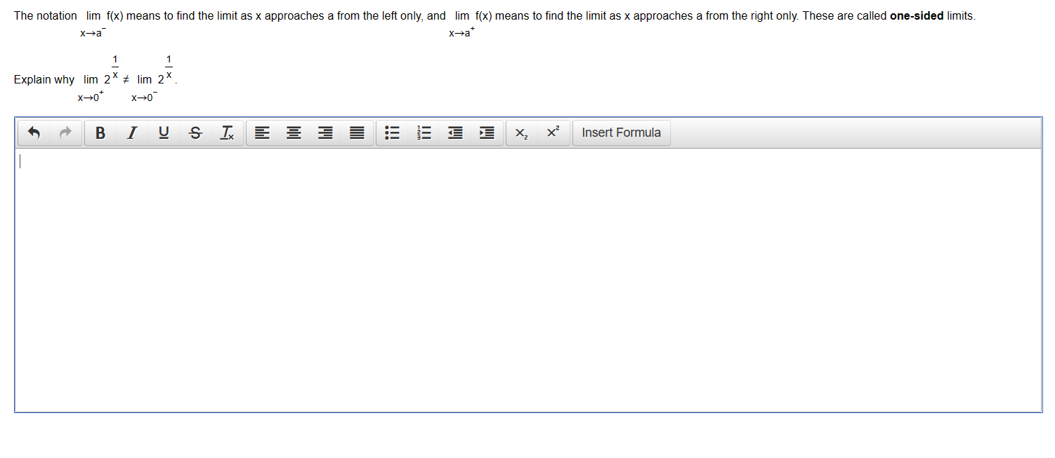 Solved The notation lim f(x) means to find the limit as x | Chegg.com