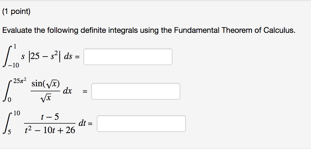 Solved Evaluate the following definite integrals using the | Chegg.com