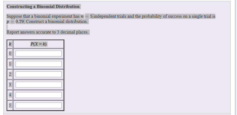 Solved Constructing a Binomial Distribution Suppose that a | Chegg.com