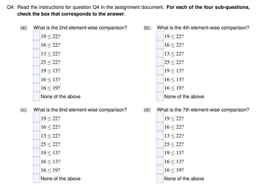 Solved Q4 (12 points) Assume that we use Quicksort (as in | Chegg.com