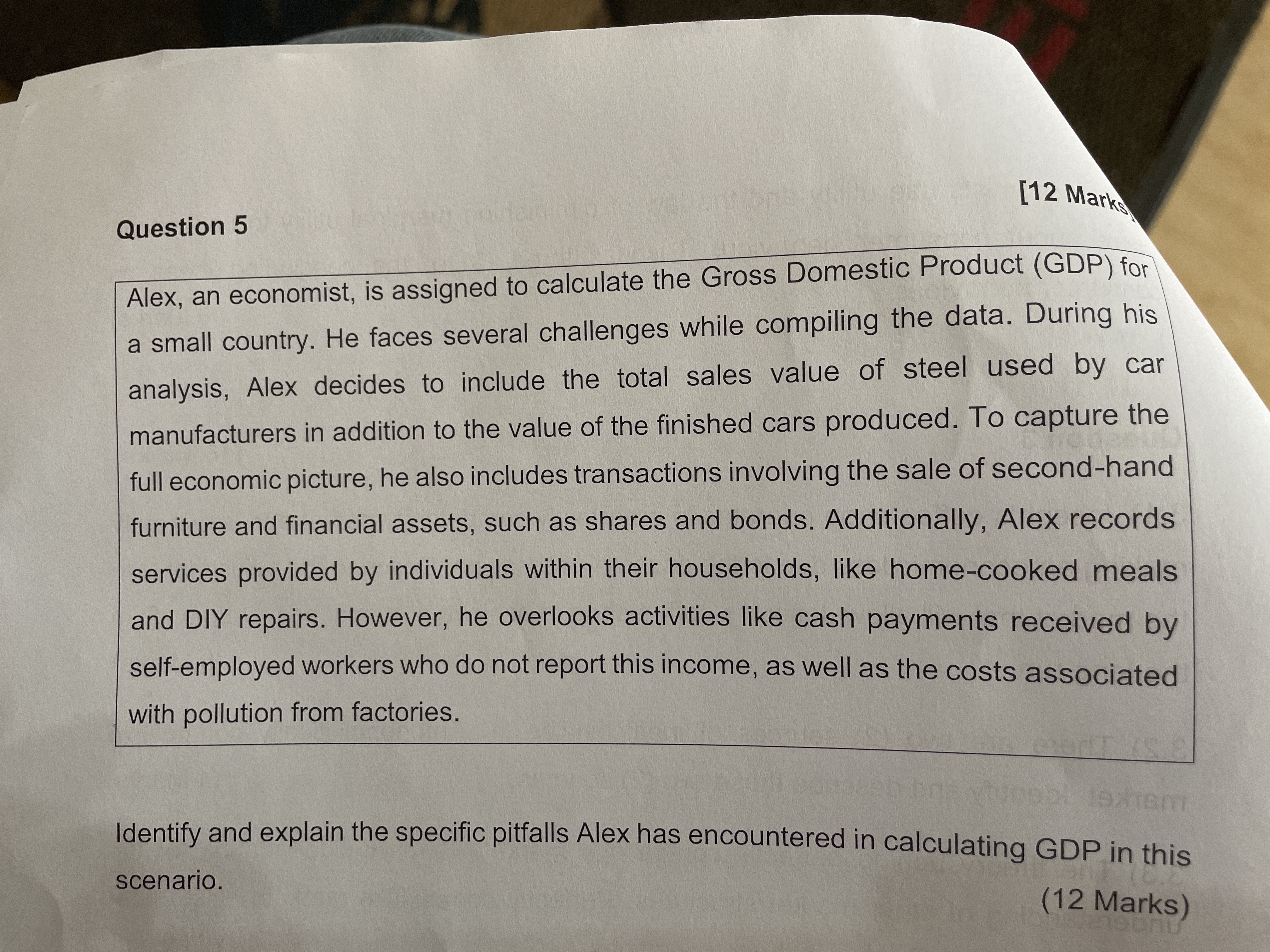 Solved [12 ﻿Marks Question 5 ﻿Alex, an economist, is | Chegg.com