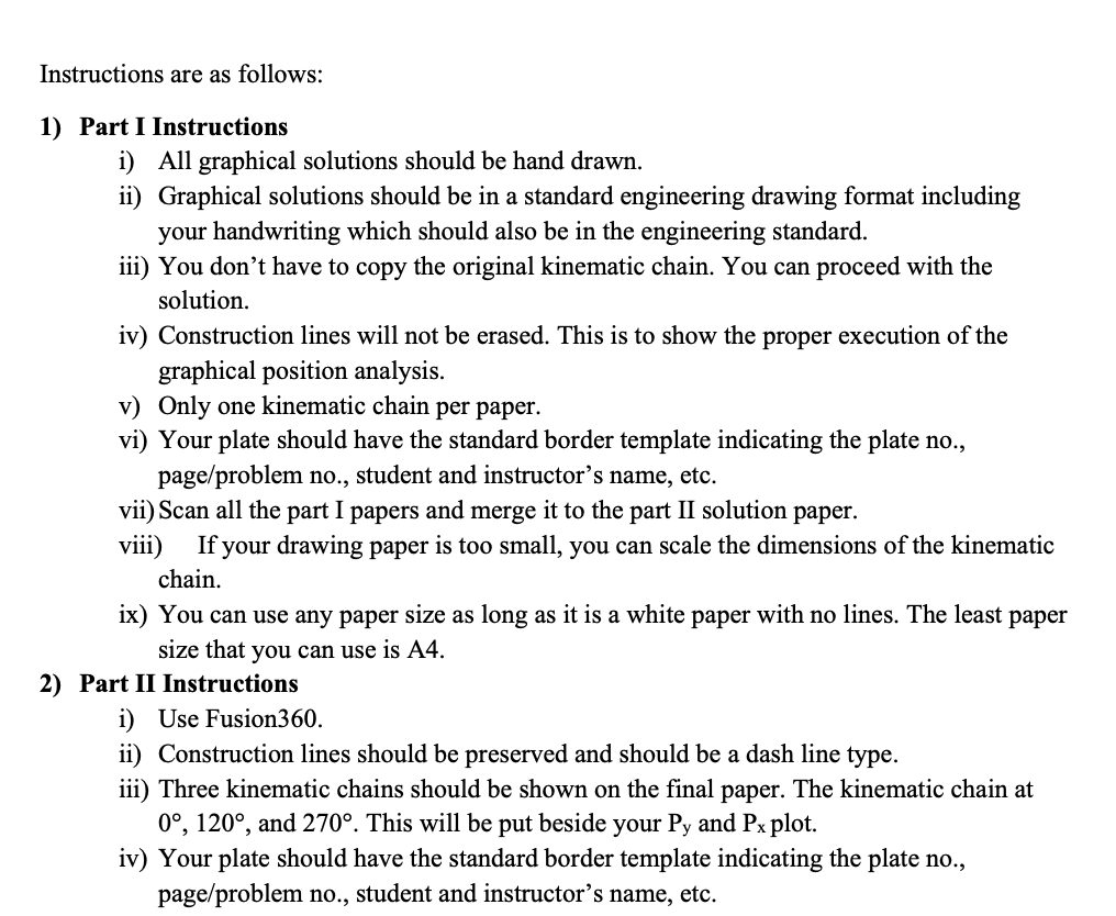 Solved 1) Part I: Hand drawn plates using Graphical Position | Chegg.com