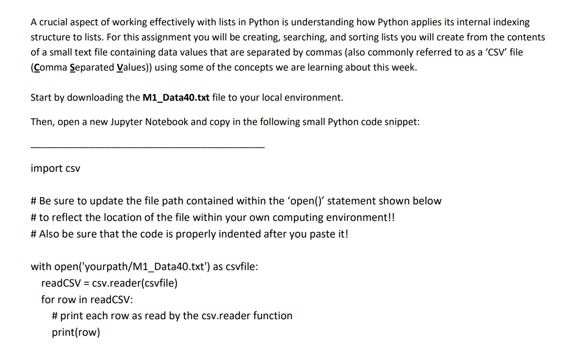 Solved (5 Points) Your fifth task is to find the index value | Chegg.com