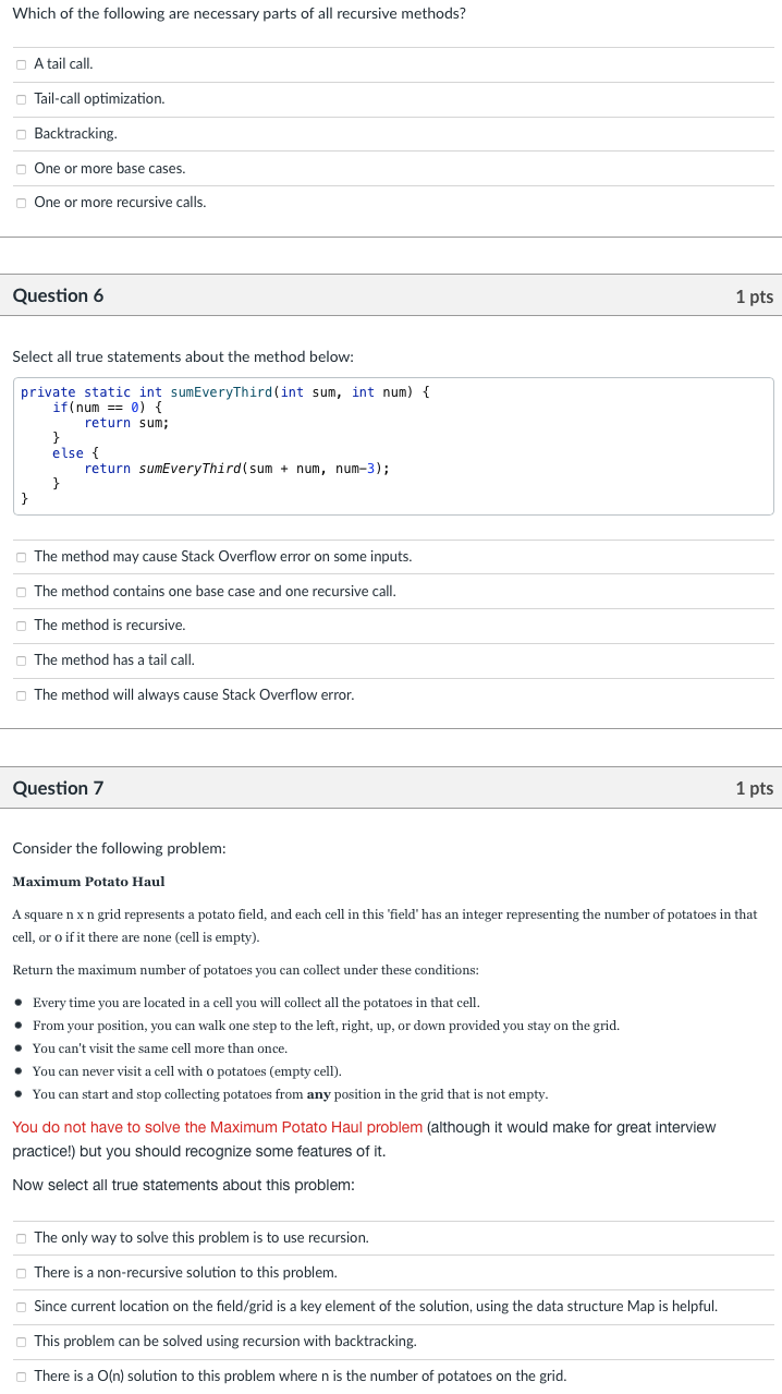 Solved Which of the following are necessary parts of all | Chegg.com