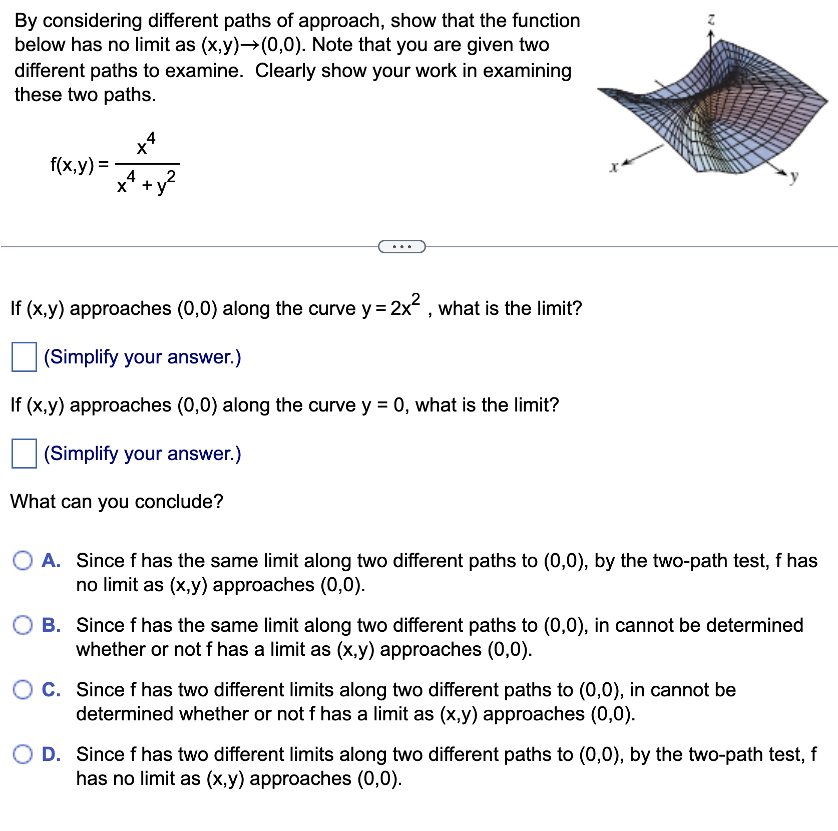 Solved By considering different paths of approach, show that | Chegg.com