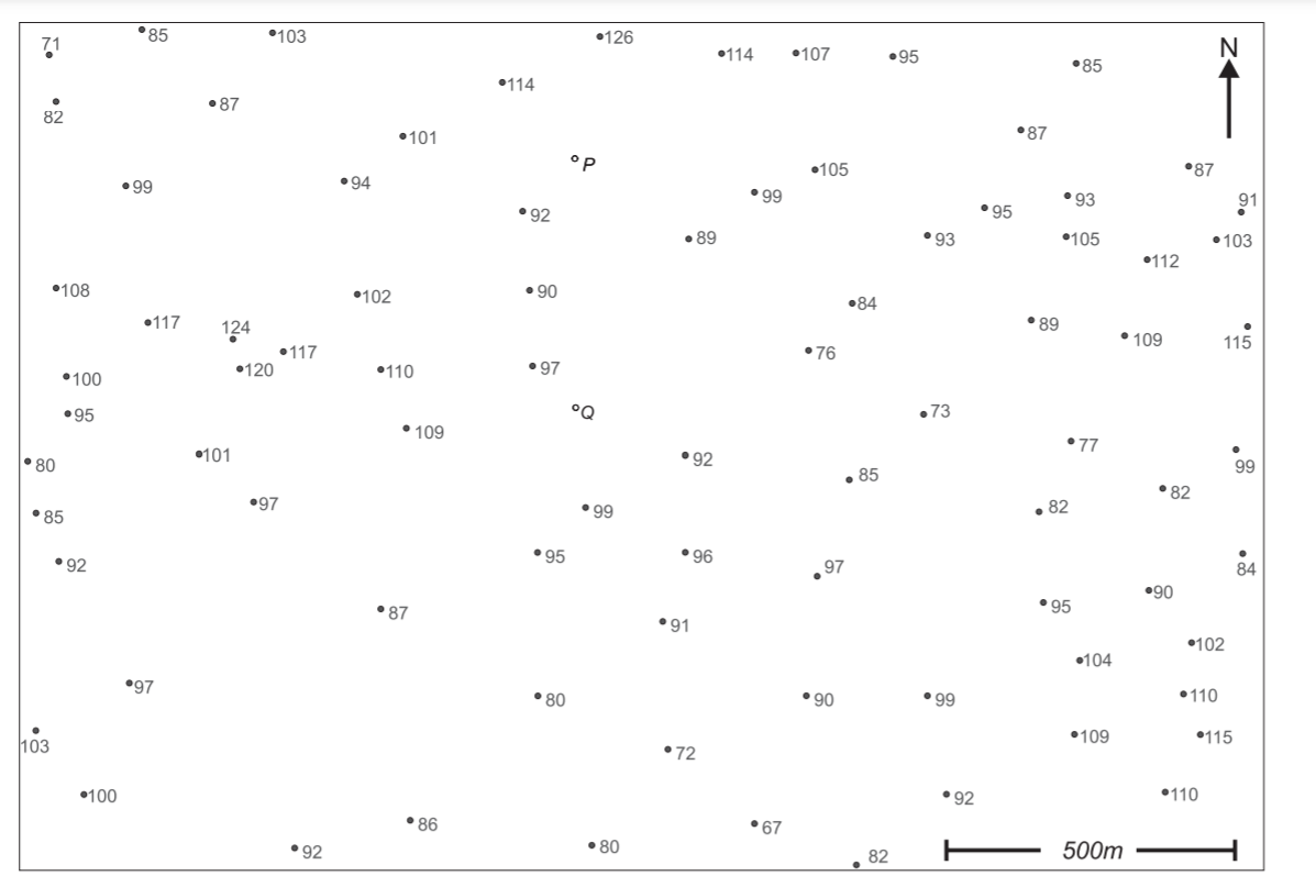 Part 2: Structural contour mapping The numbers on | Chegg.com