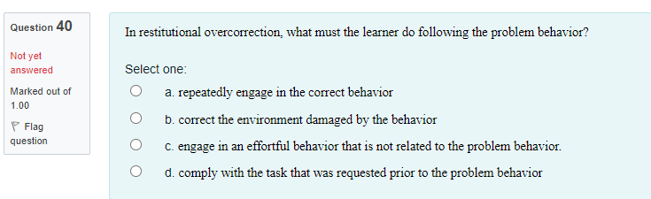 Solved Question 40 In restitutional overcorrection, what | Chegg.com