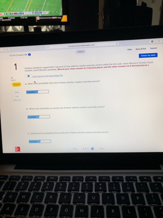 Solved Help Save &Exit Submit E 6-15 Connect HW ndustry | Chegg.com