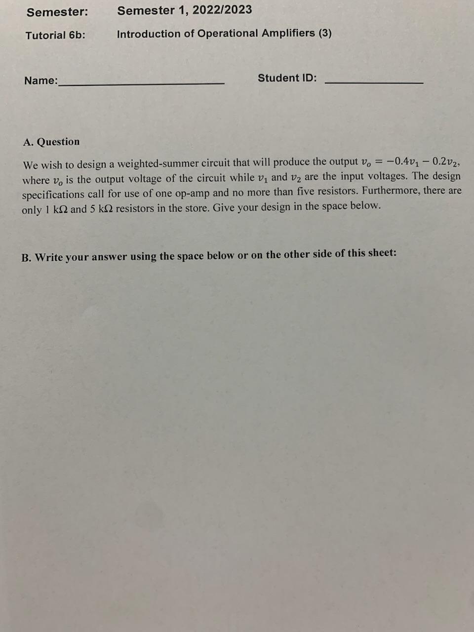 Solved Semester: Semester 1,2022/2023 Tutorial 6b: | Chegg.com