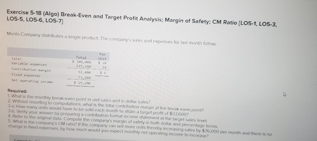 Solved Exercise 5-9 (Algo) Compute and Use the Degree of | Chegg.com