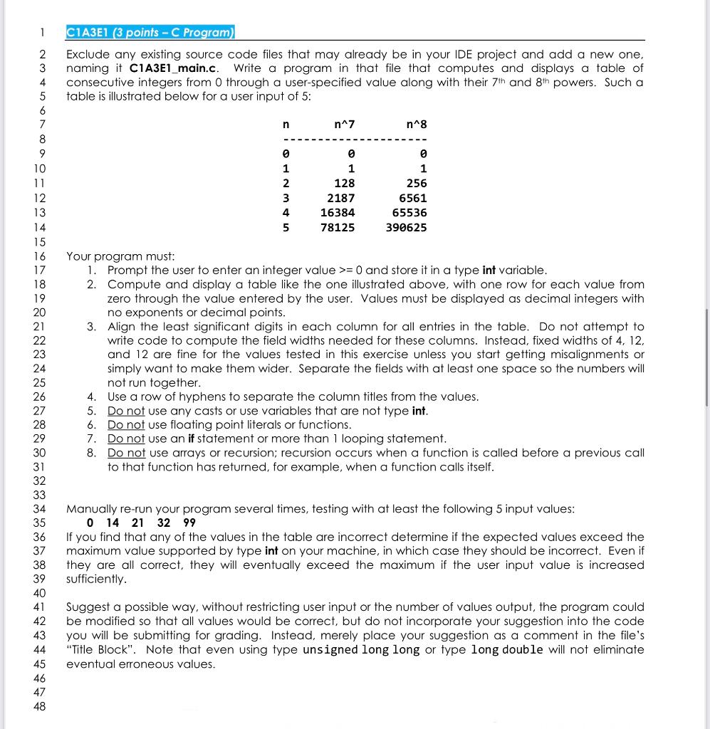 Solved 1 2 Hints: 3 There is no exponentiation operator in C | Chegg.com