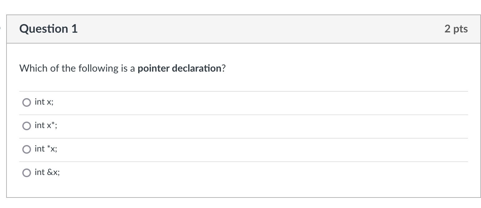 Solved Int ∗xandy In Above Statement Which One Is A Pointer 