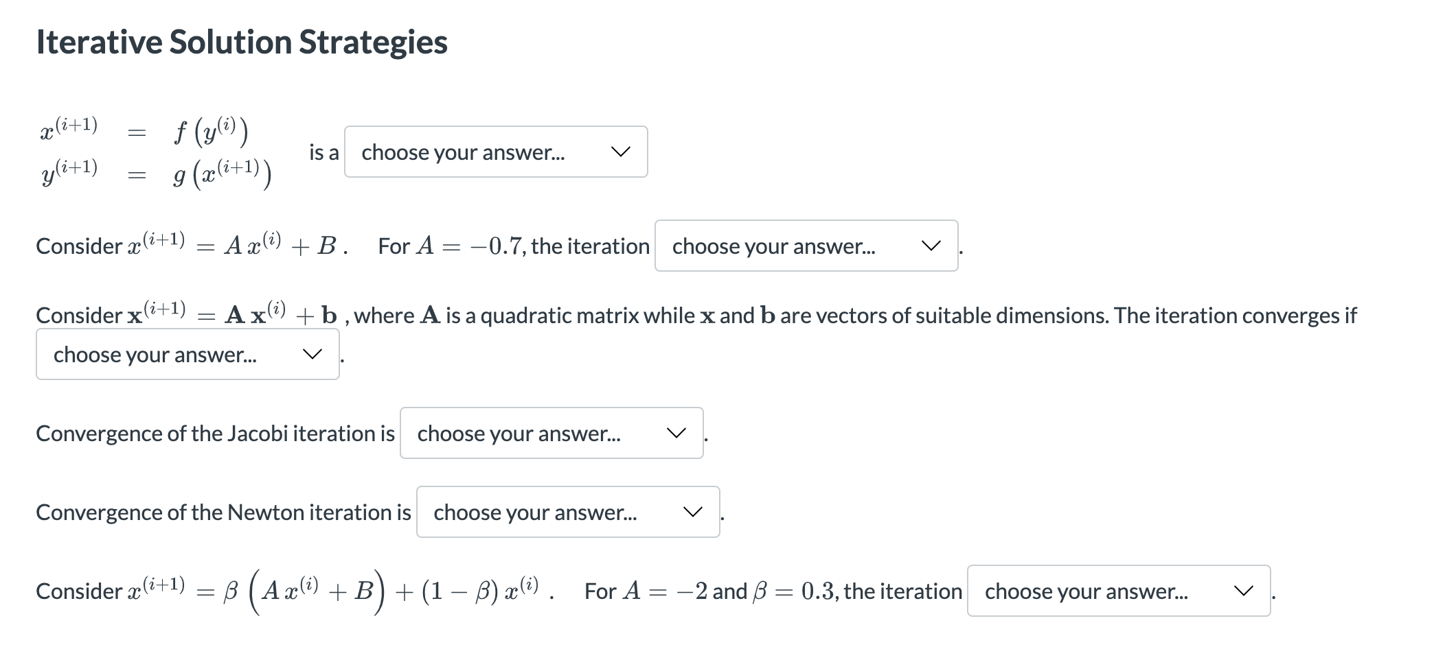 Iterative Solution Strategies