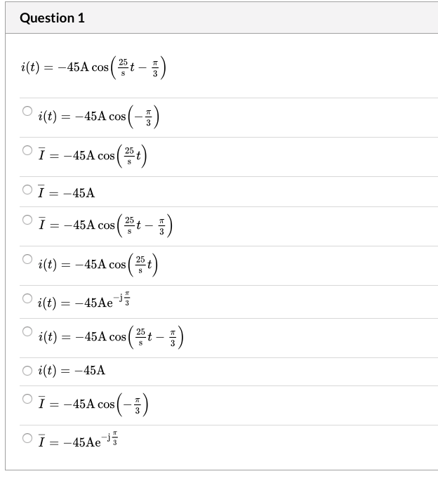 Solved Find the phasors corresponding to the following | Chegg.com
