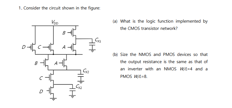 Solved 1 Consider The Circuit Shown In The Figure A What