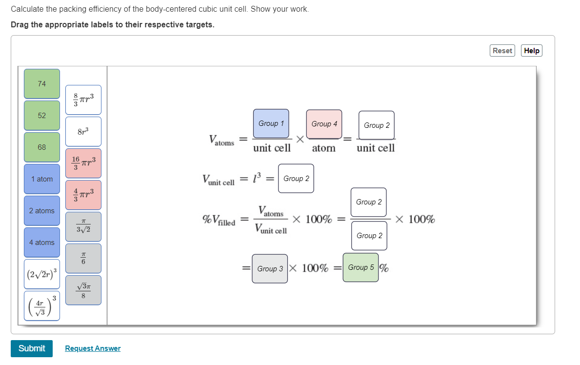 Solved Calculate the packing efficiency of the body-centered | Chegg.com