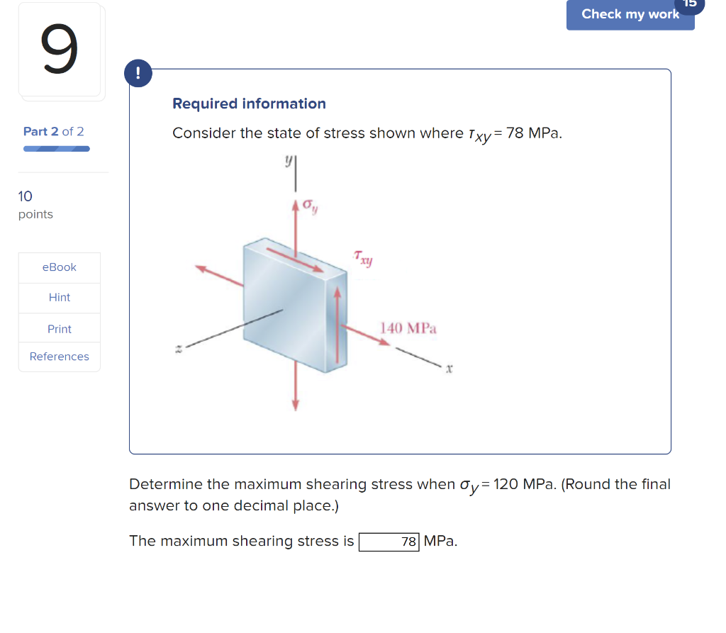 Solved Required information Consider the state of stress | Chegg.com