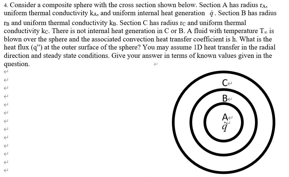 4. Consider a composite sphere with the cross section | Chegg.com