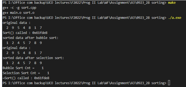 Solved In this task, you will complete the code of the Sort | Chegg.com