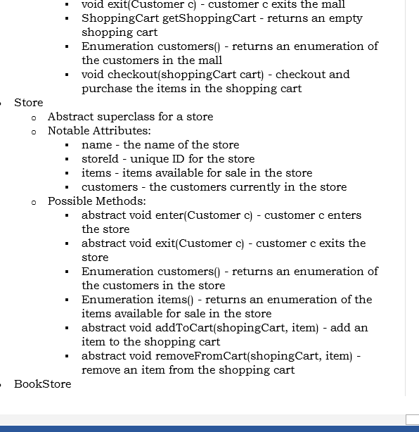 Assignment No. 1 Shopping Mall In this project, you | Chegg.com
