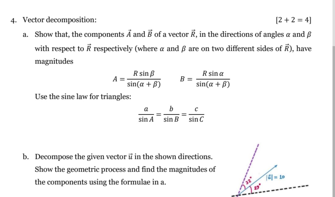Solved a. ﻿Show that, the components vec(A) ﻿and vec(B) ﻿of | Chegg.com