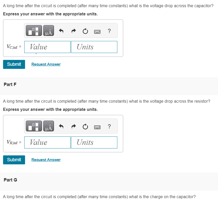 Solved A long time after the circuit is completed (after | Chegg.com
