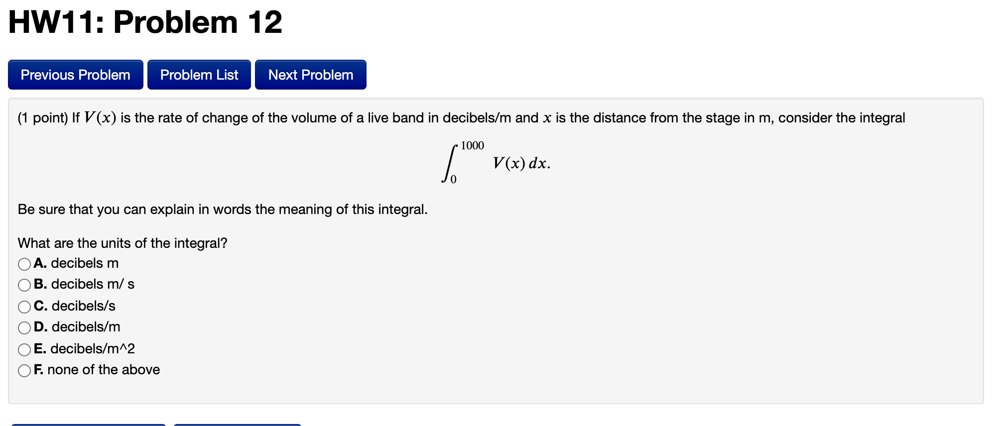Solved HW11: Problem 12 Previous Problem Problem List Next | Chegg.com