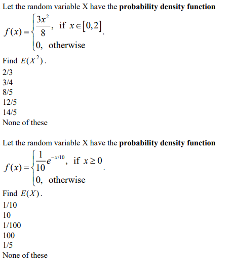 Solved Let the random variable X have the probability | Chegg.com