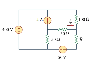 Solved In the circuit given below, R = 170 Ω. Find the value | Chegg.com