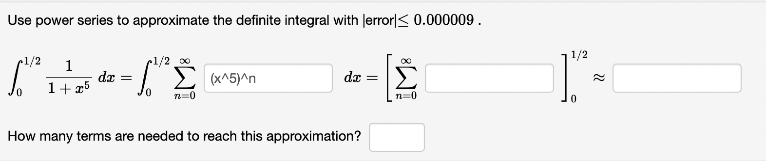 Solved Use power series to approximate the definite integral | Chegg.com