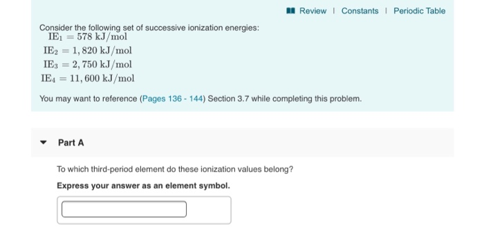 Solved Review Constants Periodic Table Consider the | Chegg.com