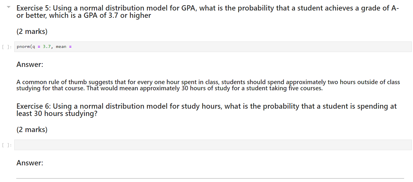 Solved Exercise 5: Using a normal distribution model for | Chegg.com