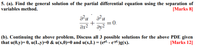 Solved 5. (a). Find the general solution of the partial | Chegg.com