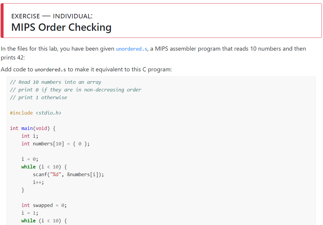 Solved EXERCISE — INDIVIDUAL: MIPS Order Checking In the | Chegg.com Solved EXERCISE — INDIVIDUAL: MIPS Order Checking In the | Chegg.com