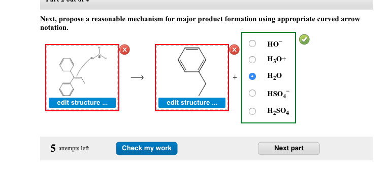 Solved Next, propose a reasonable mechanism for major | Chegg.com