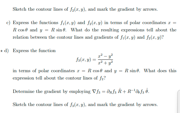 Solved Problem 7.1. Contour lines and gradients The contour | Chegg.com