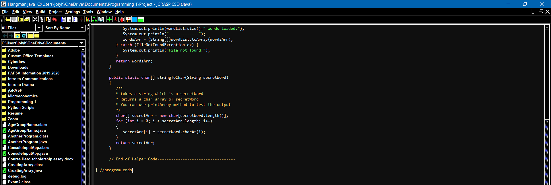 Solved Write a Java a program that does this. Hangman is a | Chegg.com