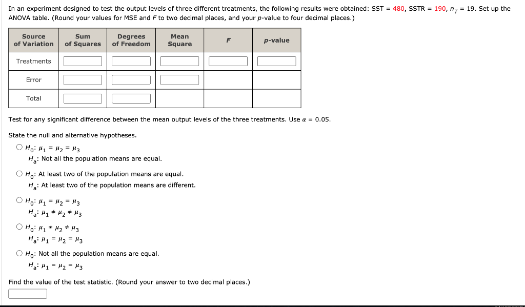 Solved In An Experiment Designed To Test The Output Levels