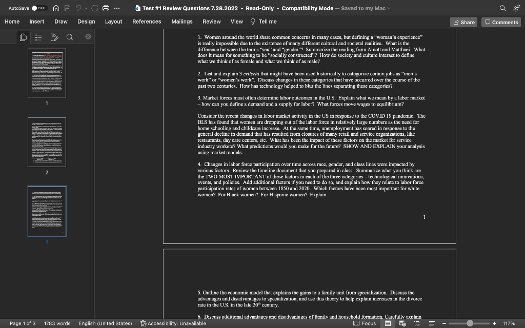 Solved 1. Women around the world share common concerns in | Chegg.com