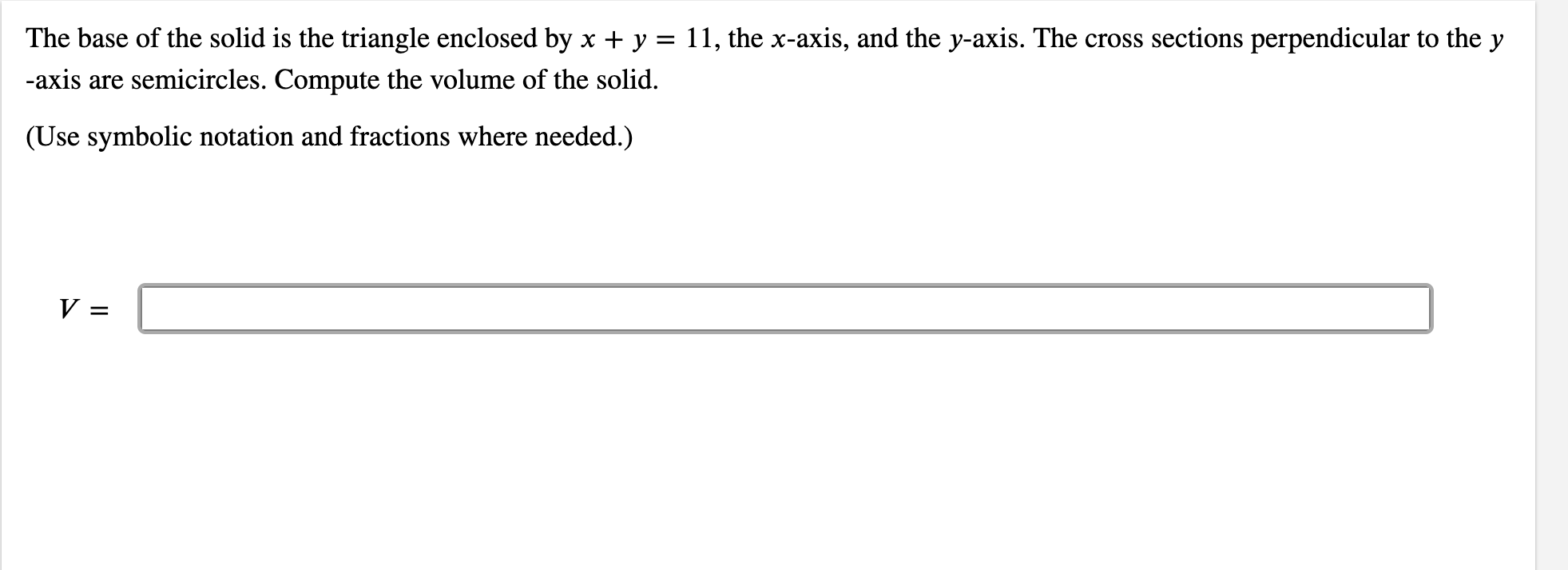 Solved The base of the solid is the triangle enclosed by | Chegg.com