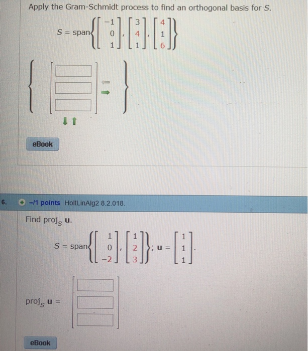 Solved Apply the Gram-Schmidt process to find an orthogonal | Chegg.com