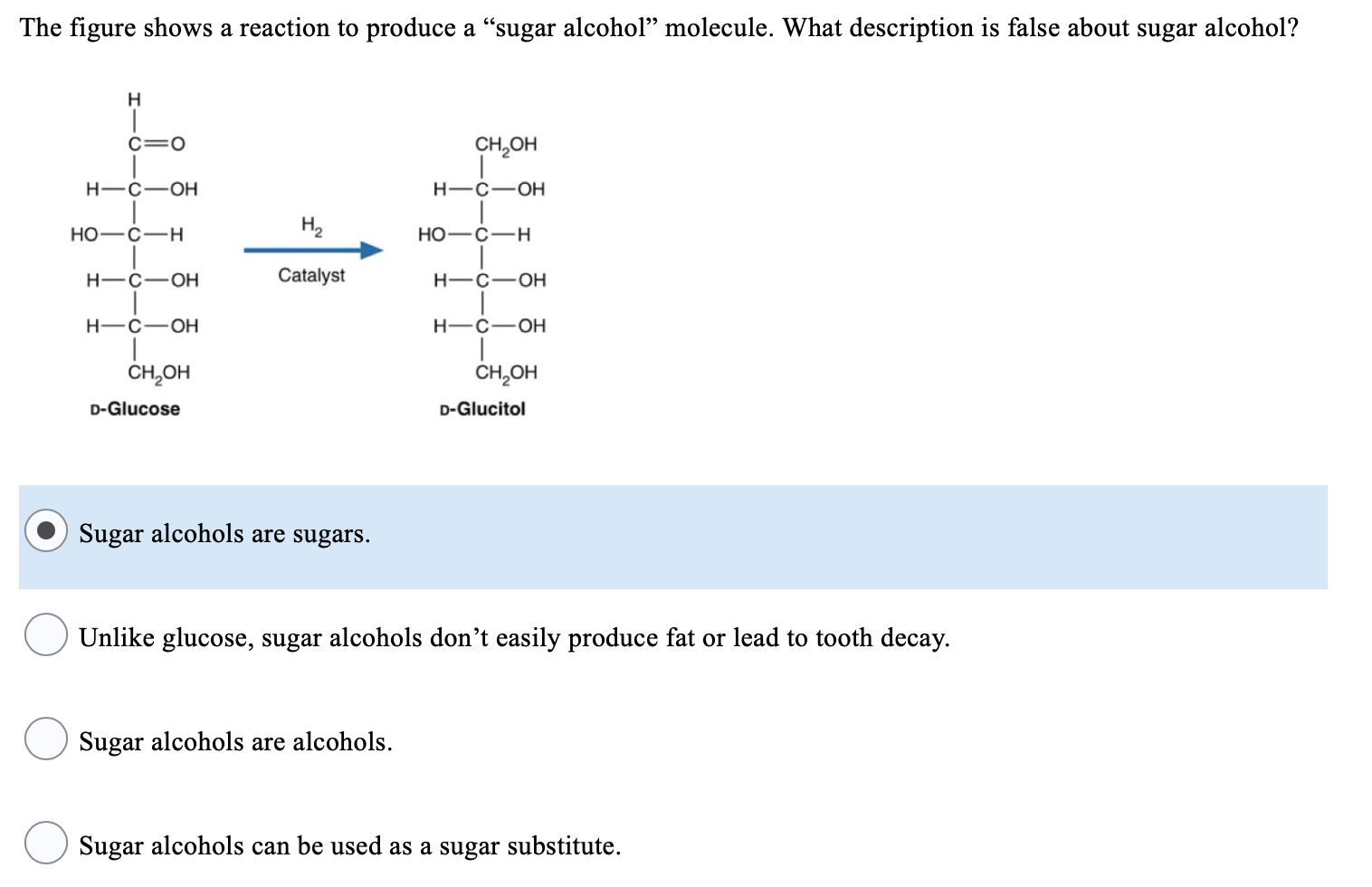 Solved The figure shows a reaction to produce a “sugar | Chegg.com