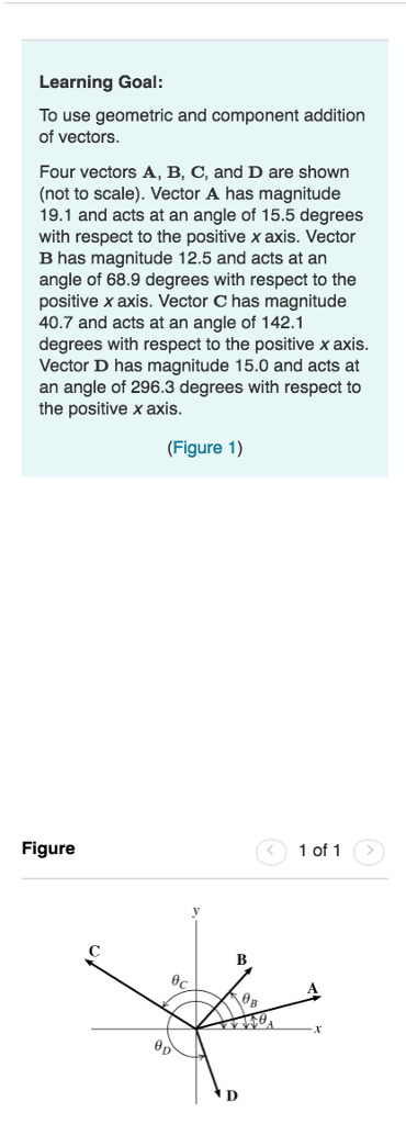 Solved Learning Goal: To use geometric and component | Chegg.com