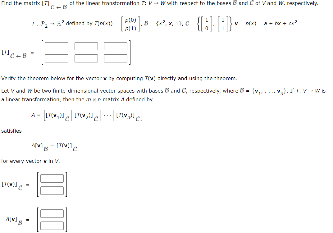 Solved T:P2→R2 defined by | Chegg.com